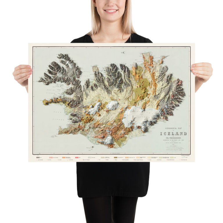 Iceland Geology Map Poster - Maps of Iceland