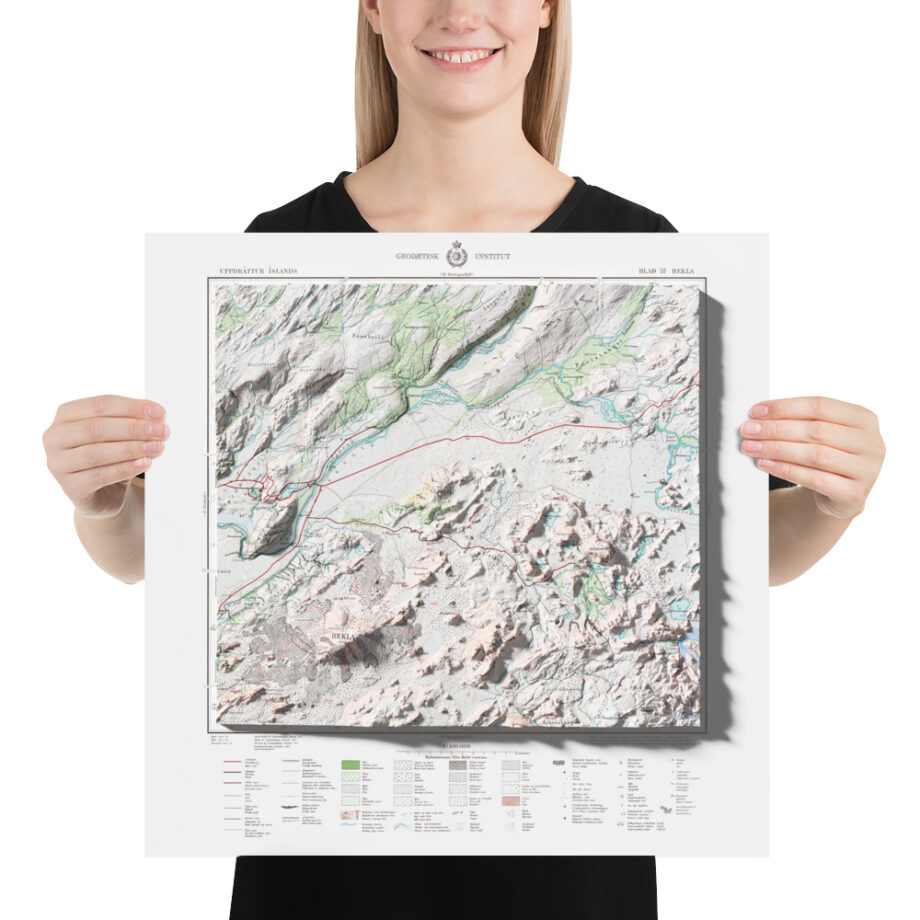 Hekla - Volcano Map - Maps of Iceland