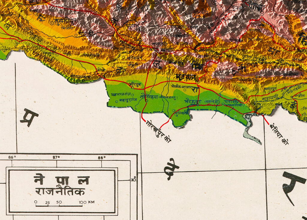 Nepal - Shaded Relief Map Print - Maps of Iceland