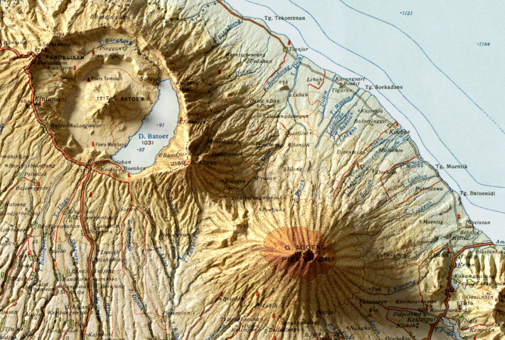 Bali, Indonesia - Framed Map - Maps of Iceland